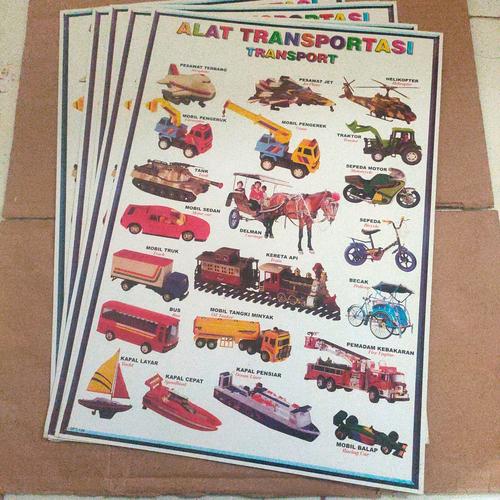 Jual poster alat transportasi/poster dinding kendaraan/poster belajar ...