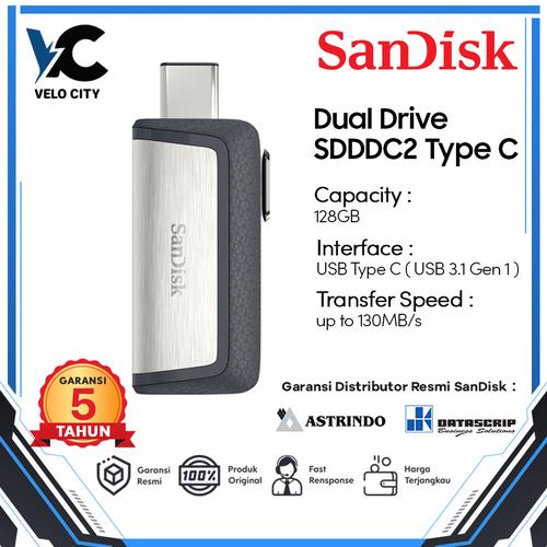 Jual Sandisk OTG 128GB USB Type-C USB 3.1 Ultra Dual Drive ( Sdddc2 ...