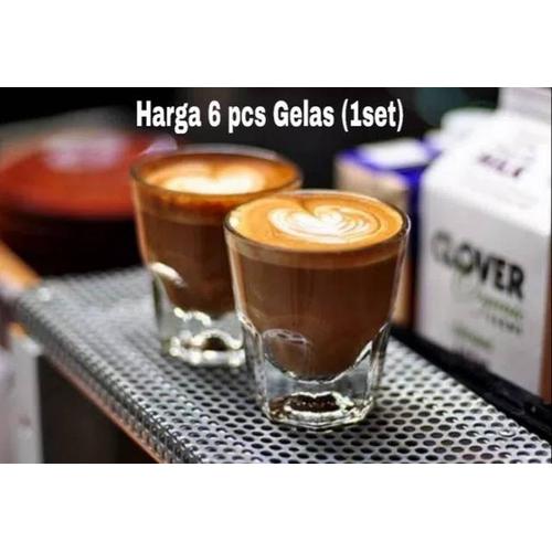 Jual Gelas Kopi Coffee Gelas Kaca Espresso Sloki 6pcs - 150ML NO GAGANG ...