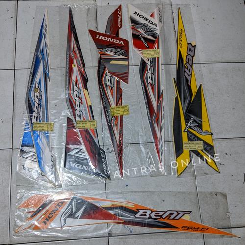 Promo striping beat fi 2014 - stiker motor model standar - Hitam ...