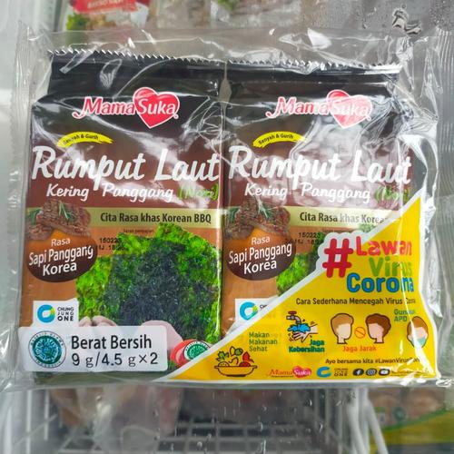 Jual Mamasuka Rumput Laut Rasa Sapi Panggang Korea 9gr x 2 - Kota ...