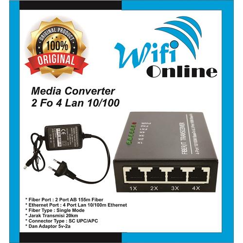 Jual Media Converter 2 Port FO 4 Port Lan 10/100 - DAN ADAPTOR - Kab. Bekasi - Wifi Online ...