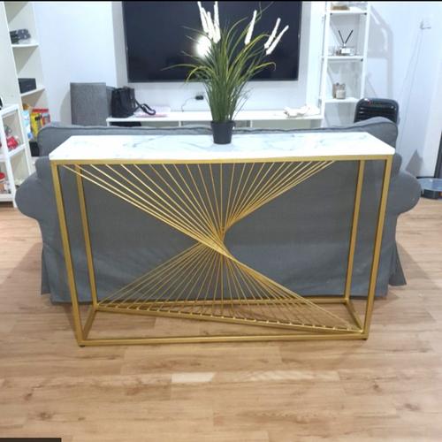 Jual Console table meja hias besi gold motif meja konsol meja kopi ...