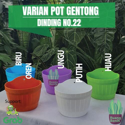 Jual Pot Tempel Dinding Motif Gentong No.22 Pot Bunga Tanaman Hias ...