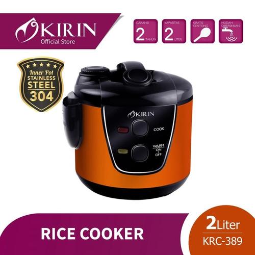 Promo Rice Cooker Kirin 2 Liter KRC-389 / Penanak Nasi / Stainless Steel - Biru Cicil 0% 3x ...