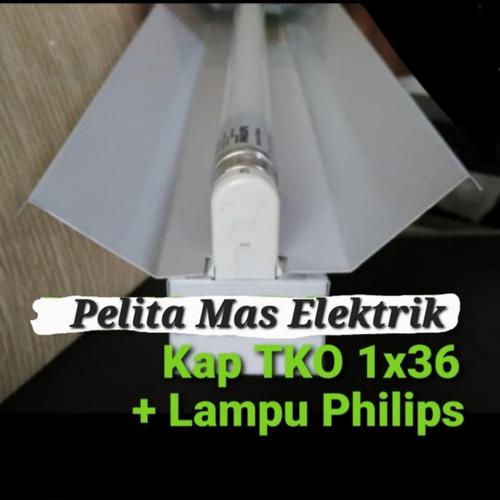 Jual Kap Lampu TKO set 1x36/1x16watt housing+ neon TL philips Led ...