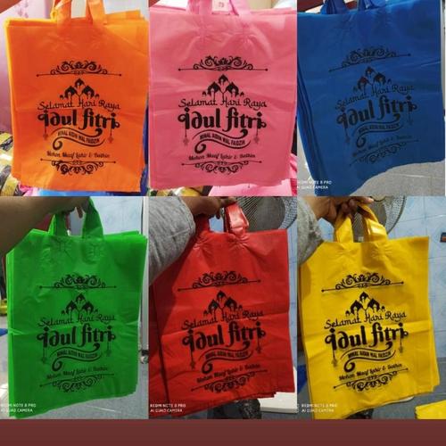 Jual Kantong plastik lebaran idul Fitri uk 30x40 (isi 10 pcs) - Kuning ...