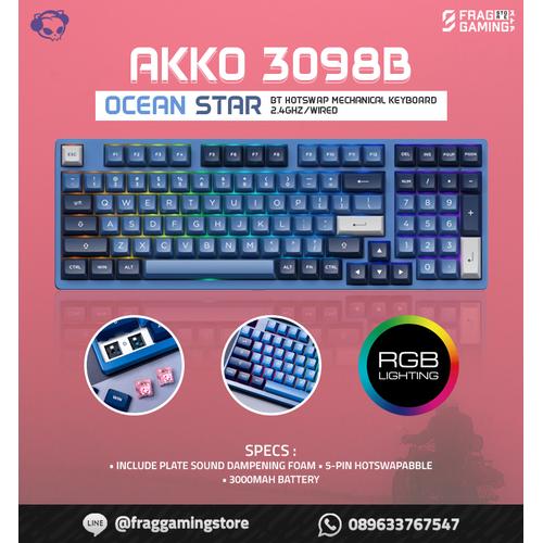 Jual Akko 3098B Ocean Star Wireless Wired Mechanical - Gaming Keyboard ...