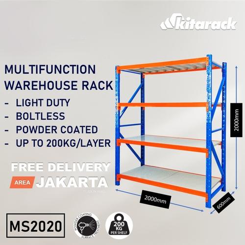Jual WAREHOUSE RACK KITARACK MS2020 2 METER RAK GUDANG LIGHT DUTY 4 ...