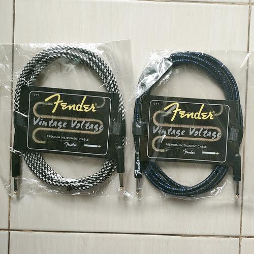 Jual kabel jack gitar fender 3 meter original - merah putih, 3 meter ...