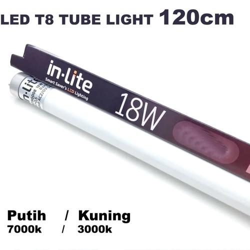 Jual Lampu TL T8 LED 18 Watt Putih/kuning Panjang 120cm IN-LITE ...