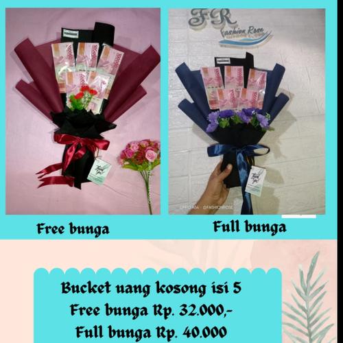 Jual Bucket uang kosong 5 slot bisa request warna bucket snack bucket ...