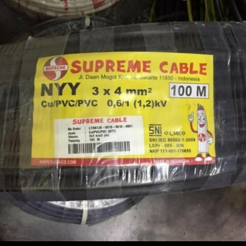 Jual Kabel Listrik NYY 3x4 3 x 4 3x4mm 3 x 4 mm Supreme 100M 100 Meter ...