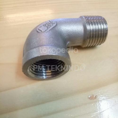 Jual Street Elbow / Fitting Sambungan Drat SS 304 1/2"inch - Jakarta ...