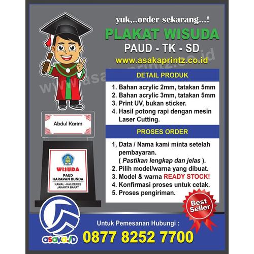 Jual Plakat Wisuda PAUD / TK - Patung Wisuda PAUD TK - Kota Tangerang ...