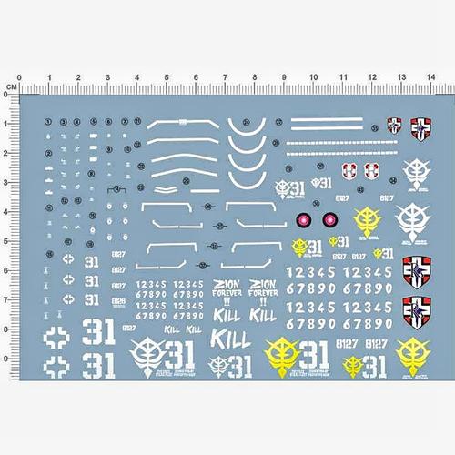 Jual HG GUNDAM THE ORIGIN PROTOTYPE GOUF WATER DECAL EASY DECAL ...