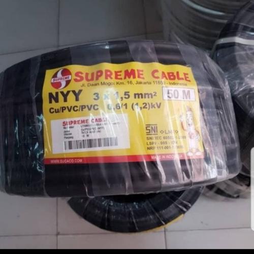 Jual Kabel NYY Supreme 3x1.5 3x1,5 3 x 1.5 Kawat Hitam @50 meter 50m - Jakarta Pusat - Dua Mas ...
