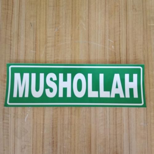 Jual stiker mushola rambu sticker mushollah hijau 10x30cm - Jakarta ...