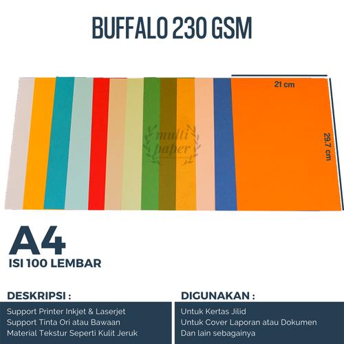 Jual Kertas Buffalo A4 isi 100 lembar / Kertas Karton Buffalo A4 - Biru ...