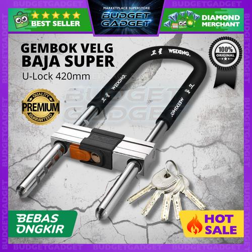 Jual MEIXING U-Lock Gembok Panjang Velg Ban Motor Anti Maling 420mm ...