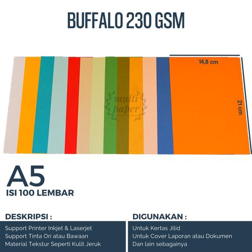Jual Kertas Buffalo A5 isi 100 lembar / Kertas Karton Buffalo A5 ...