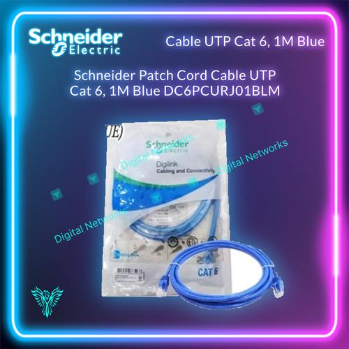 Jual Schneider Patchcord UTP CAT6 1m Blue Patchcord Cat6 1mtr ...