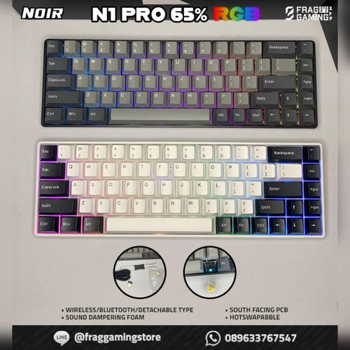Jual Noir N1 PRO 65% Hotswap Wireless BT Wired Mechanical Gaming ...