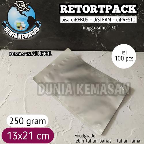 Jual isi 100 RETORTPACK 250gr KEMASAN ALUFOIL BISA DIPANASKAN DIREBUS ...
