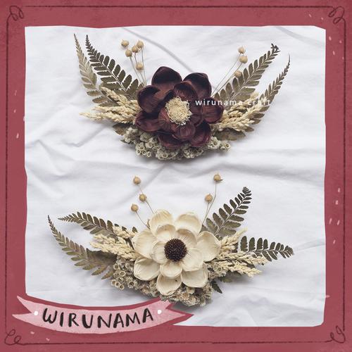 Jual Rangkaian Bunga Kering Rustic Mahar Middle Klobot Jagung Dried ...