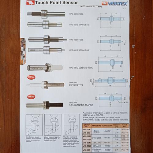 Jual Vertex touch point sensor VPS-301 - Kab. Gresik - RAKA TEKNIK JAYA ...