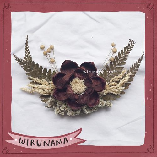 Jual Rangkaian Bunga Kering Rustic Mahar Middle Klobot Jagung Dried ...