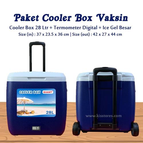 Promo Cooler Box Giant 28 Liter Trolly / Cooler box Trolly - Non Thermo ...