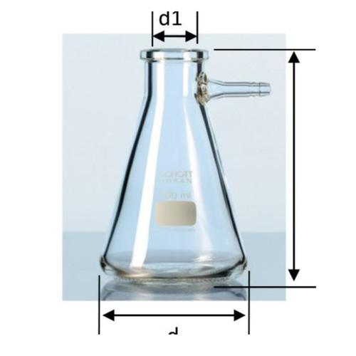 Jual FILTERING FLASK 1000mL. Erlenmeyer Shape. Borosilicate Glass ...