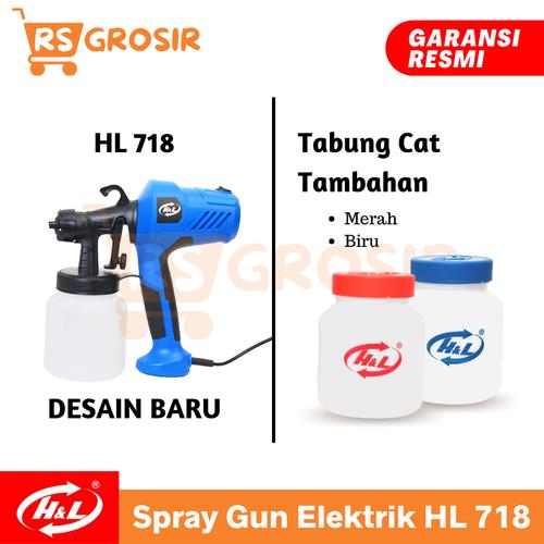 Jual Electric Spray Gun HL 718 Alat Semprot Cat Tembok + Botol Cat 718 ...