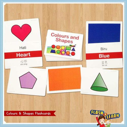 Jual Flash Card Anak Flashcard Warna & Bentuk Kartu Edukasi Bahasa ...