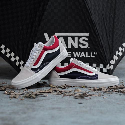 Jual Original!! Vans Oldskool Retro Block "White Red /Dark Navy"(Pepsi ...