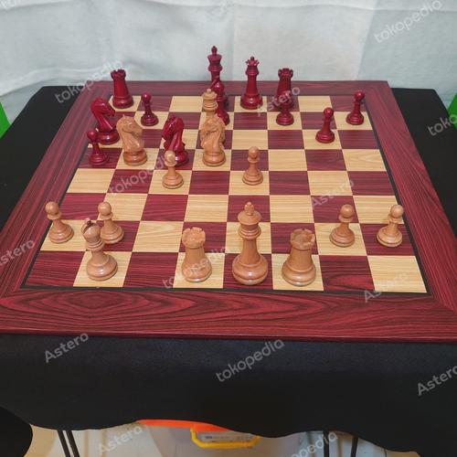 Jual Catur Mewah St. Louis Merah Ruby & Natural +Papan Besar 60x60cm ...