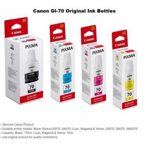 Jual Tinta canon pixma 70 (Varian warna Bk, C, Y, M) - Merah - Jakarta ...