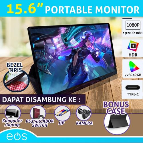 Jual Portable Monitor 15.6 Inch LCD USB-C HDMI | FHD 1080p HDR BONUS ...