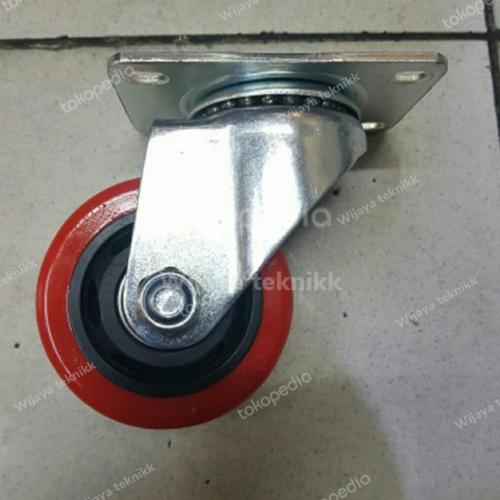 Jual Roda Polyurethane ukuran 3 inch kapasitas 100 kg /roda type. Putar ...