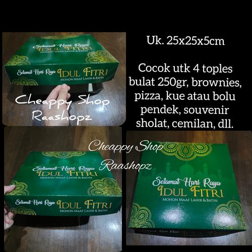 Jual Box Lebaran 4 toples 250gr Box Idul Fitri 25x25 Hampers Kue ...
