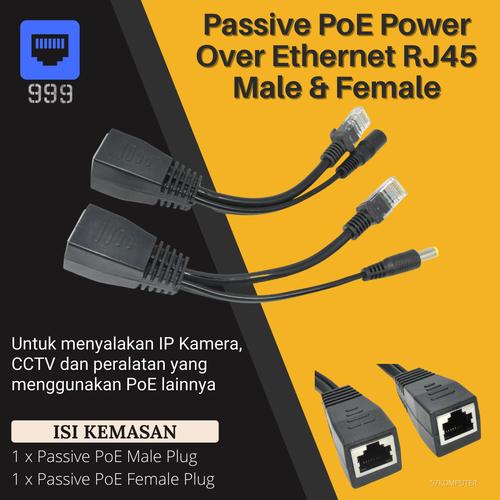 Jual Kabel POE Splitter Male Female Sambungan Kabel Router, IP Kamera ...