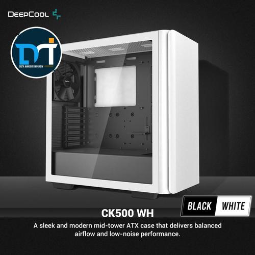 Promo Deepcool CK500 I CK500 WH - Tempered Glass E-ATX Mid-Tower Gaming ...