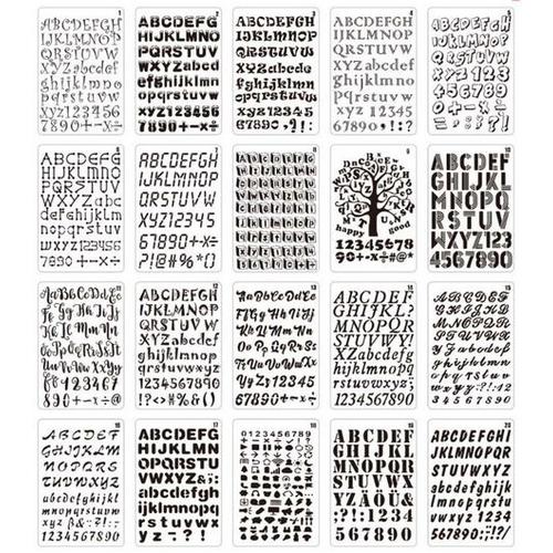 Jual Plastic Stencil - 8 Font Letter Pattern (26x17cm) - FONT 15 ...