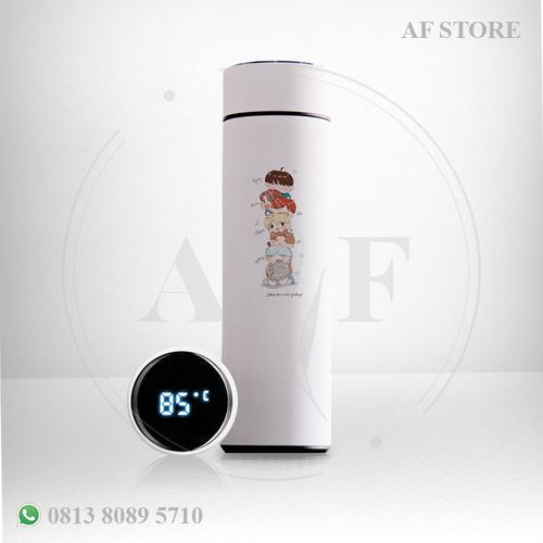 Jual Tumbler LED Temperature Putih Stainless Custom Print Cetak ...