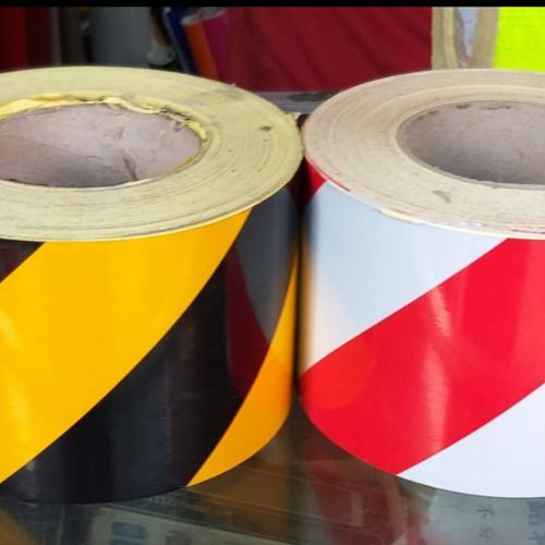 Jual stiker reflektif police line 96 mm x 45meter/scotlite kuning hitam ...