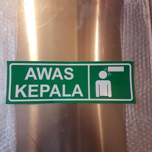 Jual STIKER AWAS KEPALA 30X10CM / SIGN STICKER RAMBU K3 - Jakarta Barat ...