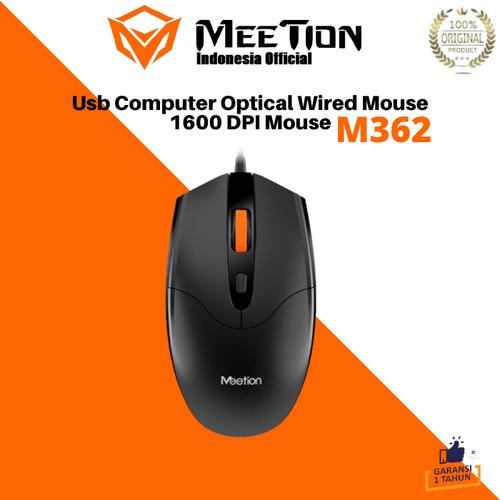 Jual Mouse Kantor Optical Wired Mouse MT - M362 MeeTion - Kab ...