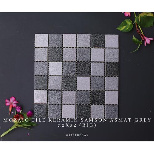 Jual Mosaic Tile Mozaik Keramik Samson Asmat Grey Abu-Abu (BIG) 31 x 31 ...