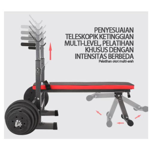 Jual Set Meja Bench Press Dumbell 20 Kg 40Kg Bangku Fitness Gym ...